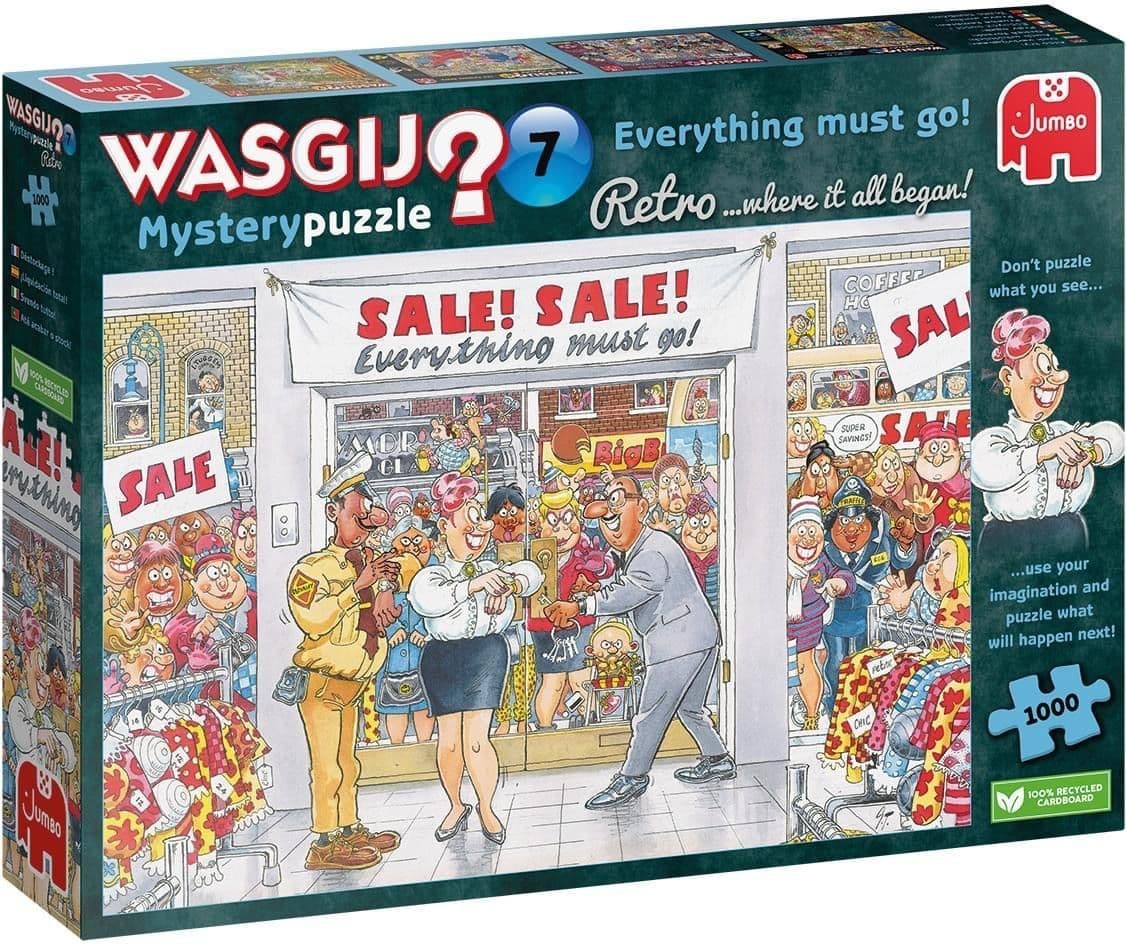 Mystery 7 Retro Everything Must Go Wasgij 1000 Piece Jigsaw Puzzle
