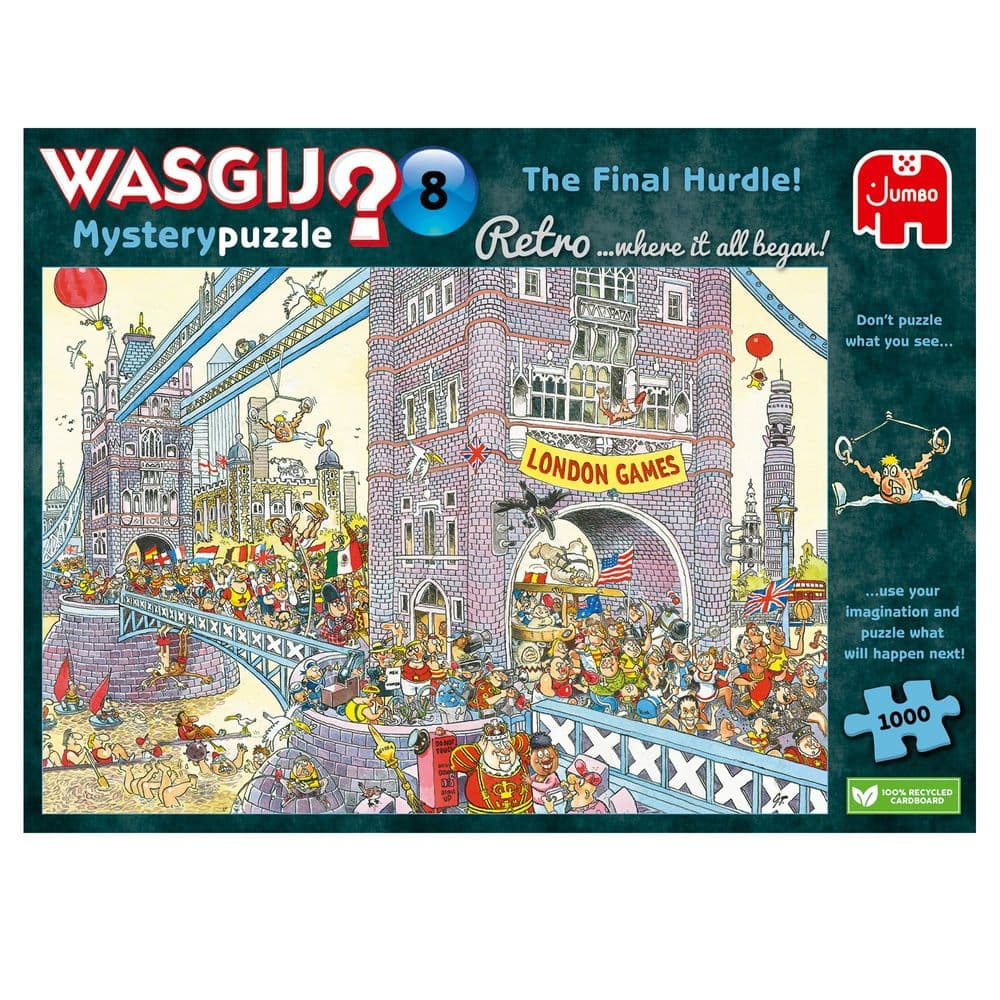 Mystery 8 Retro The Final Hurdle Wasgij 1000 Piece Jigsaw Puzzle