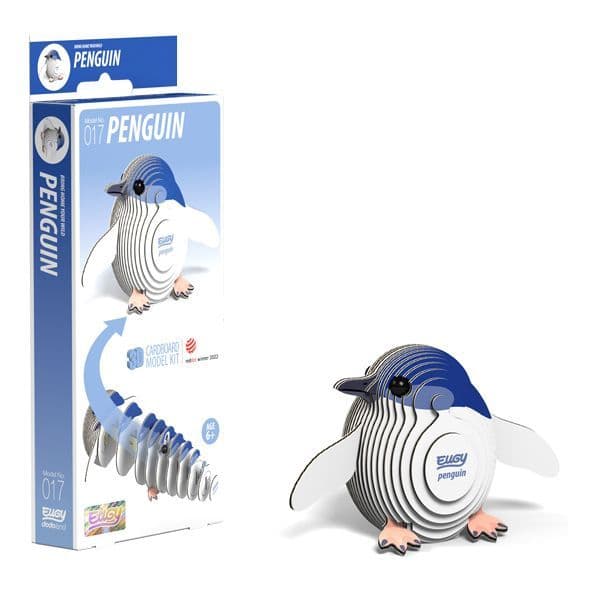 Penguin Eugy 3D Cardboard Model Kit