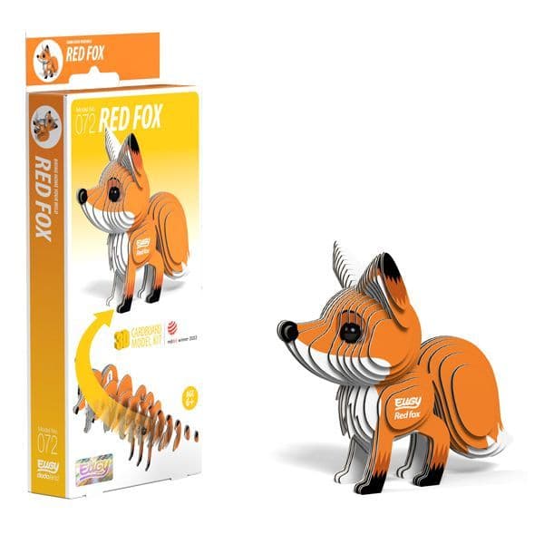 Red Fox Eugy 3D Cardboard Model Kit