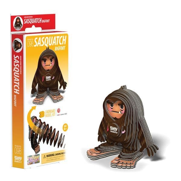 Sasquatch Bigfoot Eugy 3D Cardboard Model Kit