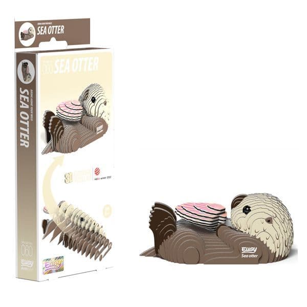 Sea Otter Eugy 3D Cardboard Model Kit