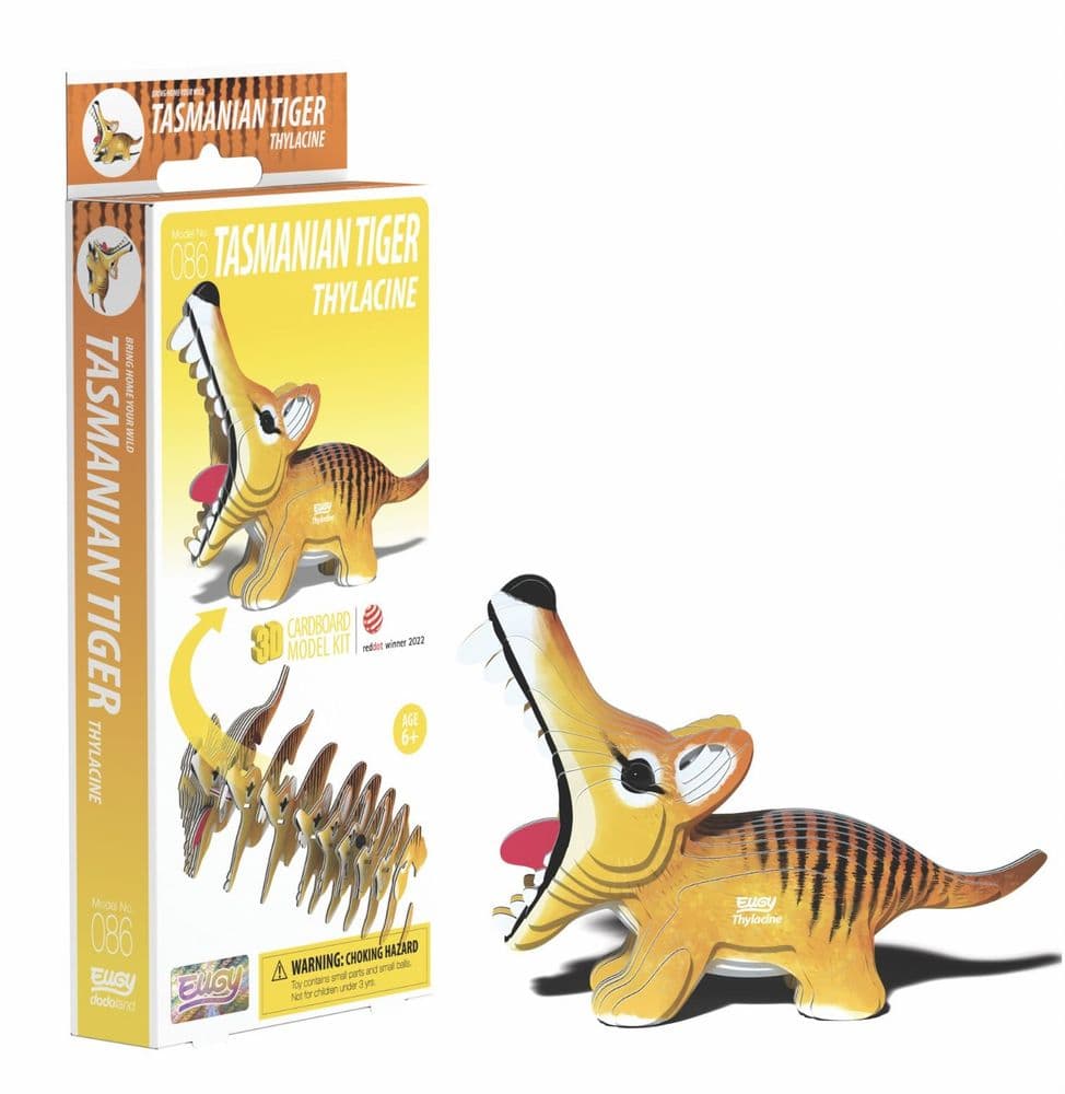 Tasmanian Tiger Eugy 3D Cardboard Model Kit