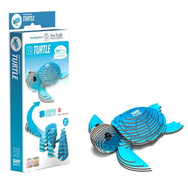 Turtle Eugy 3D Cardboard Model Kit