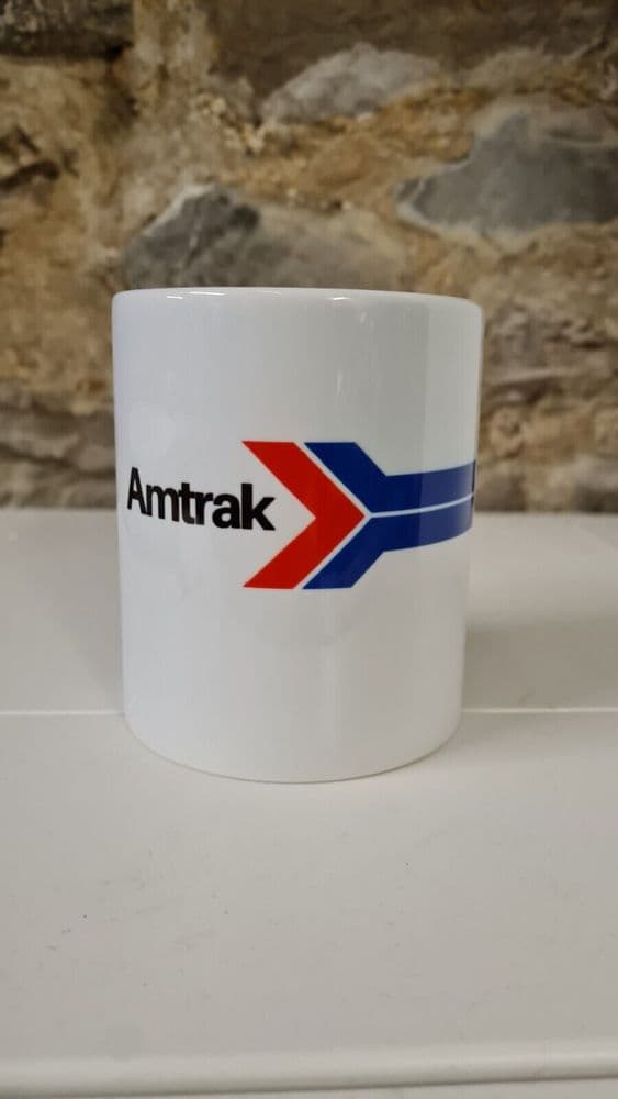 Amtrak Rail mug cup American Railway 1980s Branding