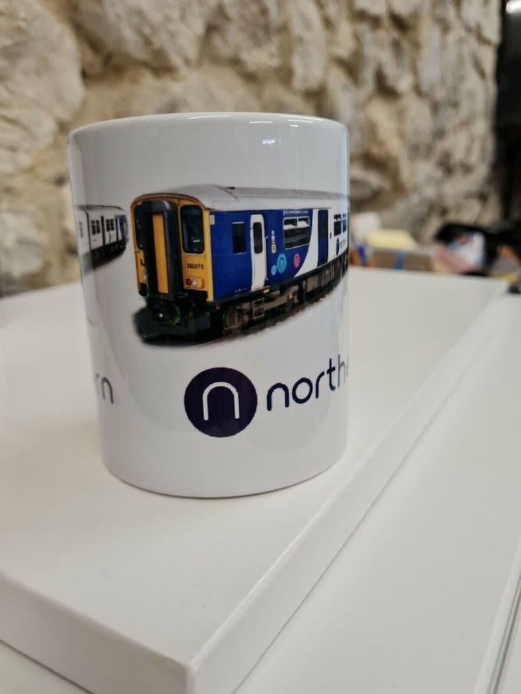 Class 150 Pacer train current Northern livery British Rail Railway Cup Mug