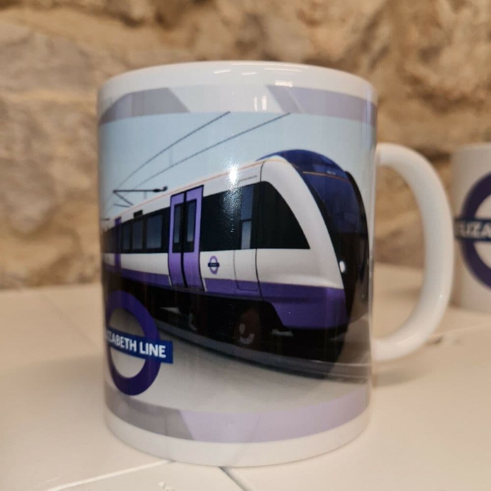 Class 345 Aventra Crossrail train Elizabeth Line mug cup underground ...