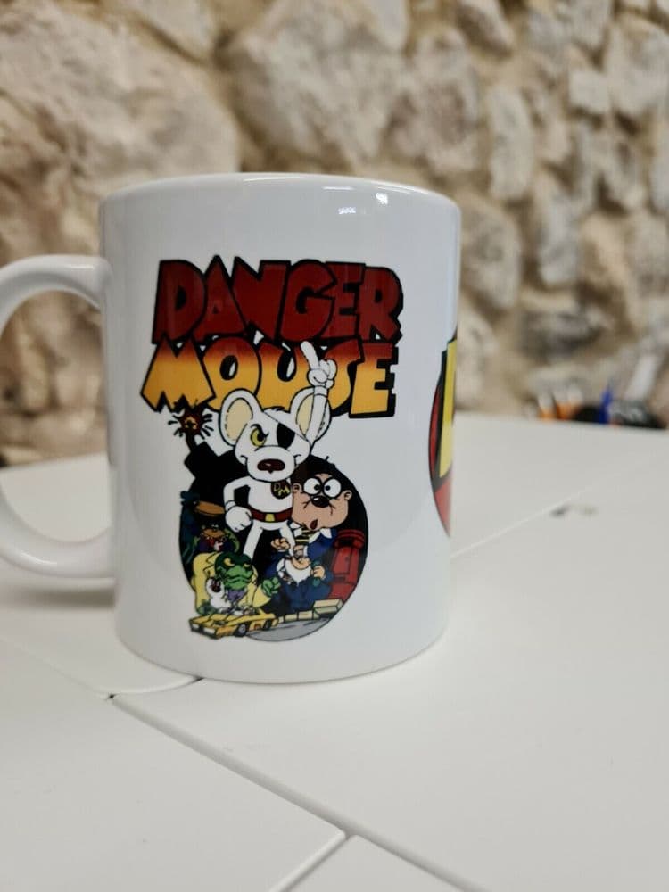Dangermouse 1980s TV mug cup Danger Mouse Penfold David Jason