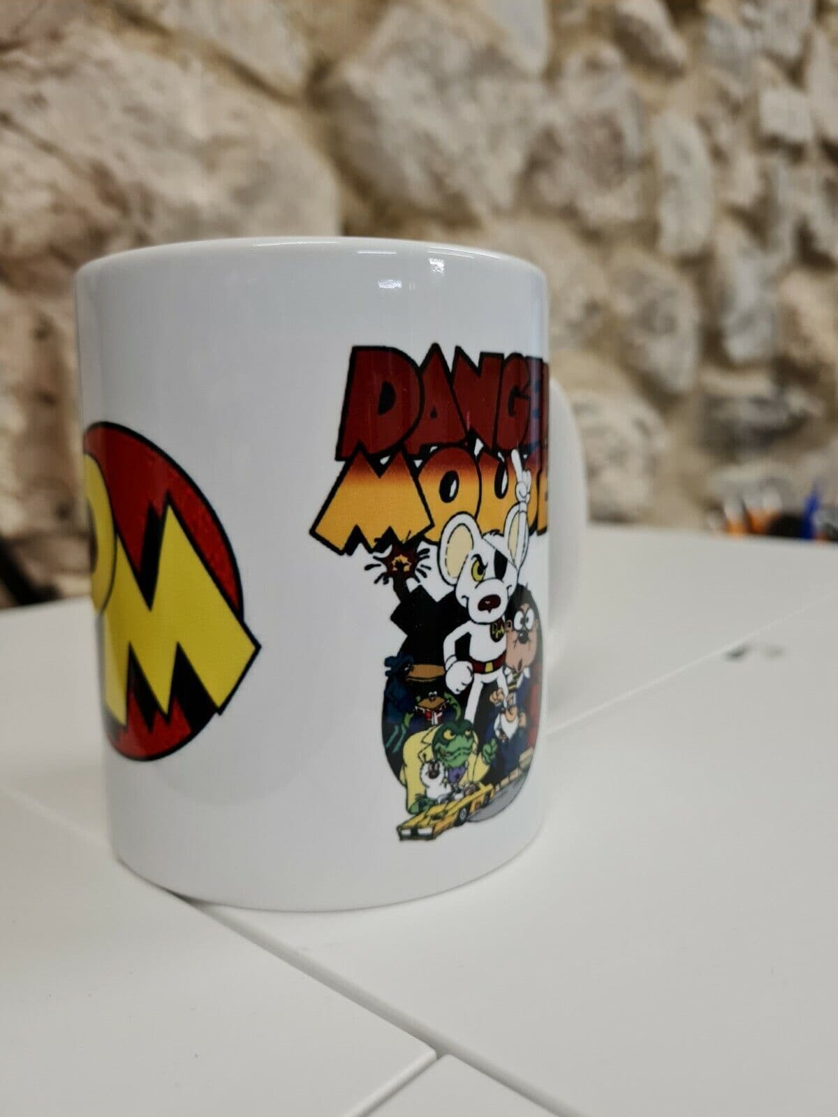 Dangermouse 1980s TV mug cup Danger Mouse Penfold David Jason