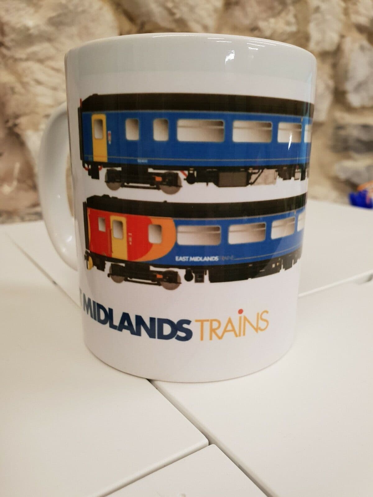 East Midlands Livery Class 156 train Network British Rail Railway Cup Mug