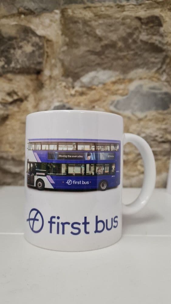 First Bus Transport Cup Mug featuring New 2025 Logo Livery