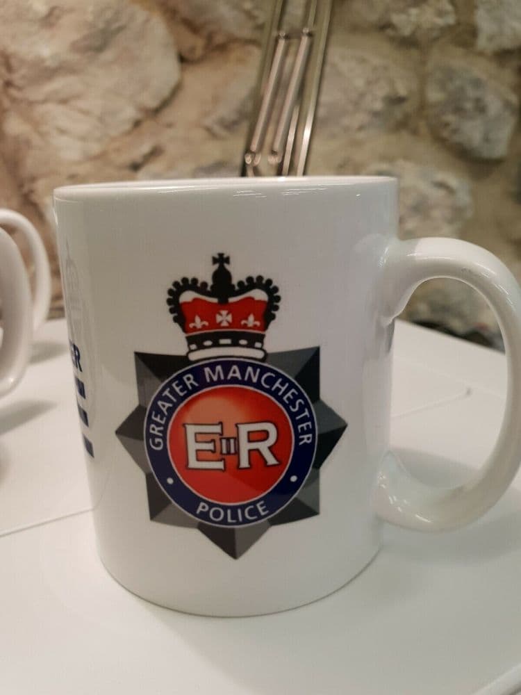 GMP Greater Manchester Police Motif Crest Cup Mug Force