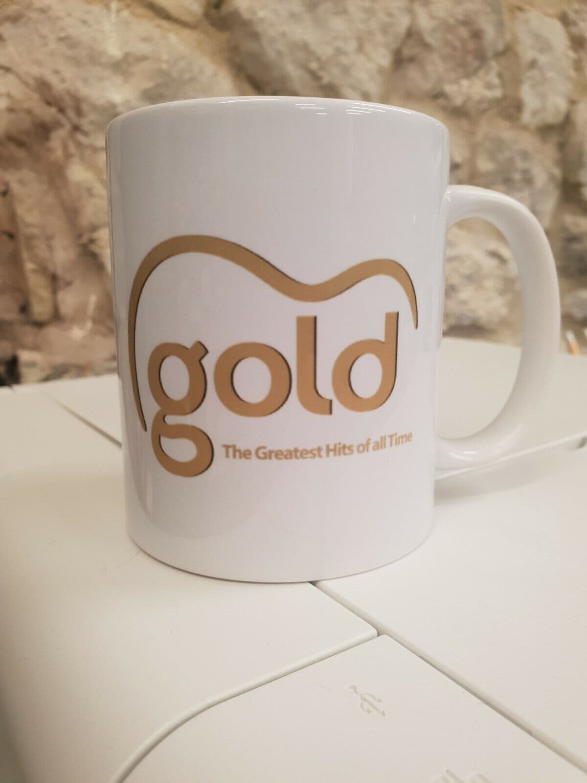Gold Radio logo mug cup radio bbc ilr Greatest Hits of all time Capital
