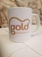 Gold Radio logo mug cup radio bbc ilr Greatest Hits of all time Capital