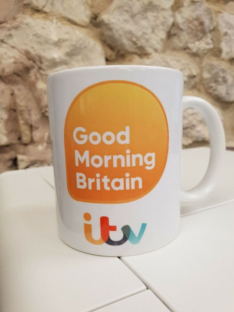 Good Morning Britain GMB ITV cup mug Piers Morgan Susanna Reid