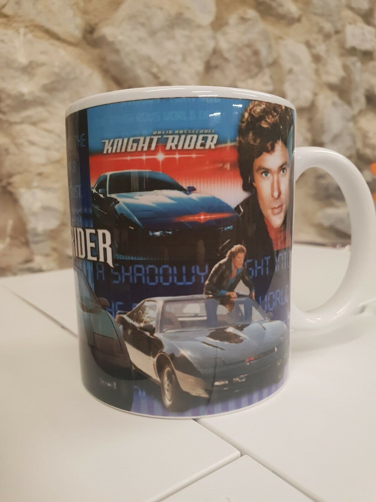 Knight Rider Kitt David Hasselhoff Hoff inspired Cup Mug tv series ...