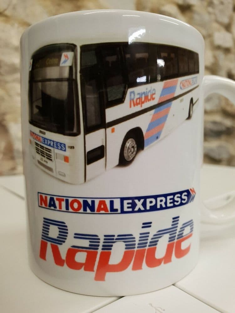 National Express Rapide Plaxton Bus Coach Cup Mug 1980s 1990s driver buses