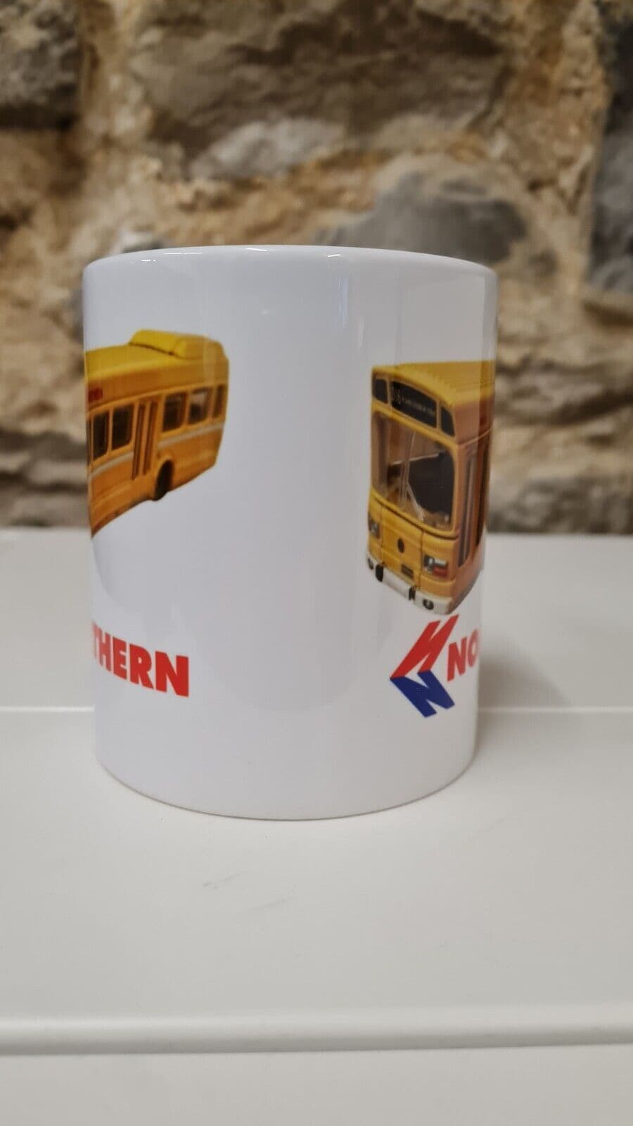 Northern General Bus Cup Mug 1980s logo Leyland National NBC driver buses
