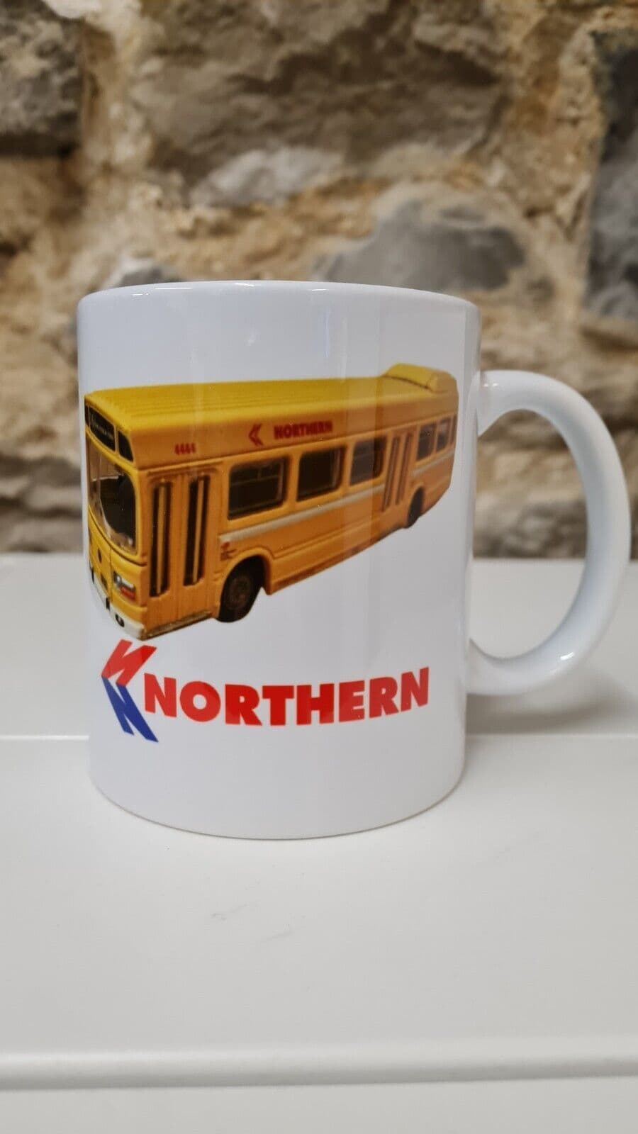 Northern General Bus Cup Mug 1980s logo Leyland National NBC driver buses