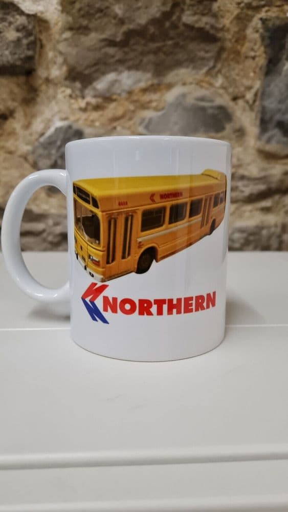 Northern General Bus Cup Mug 1980s logo Leyland National NBC driver buses