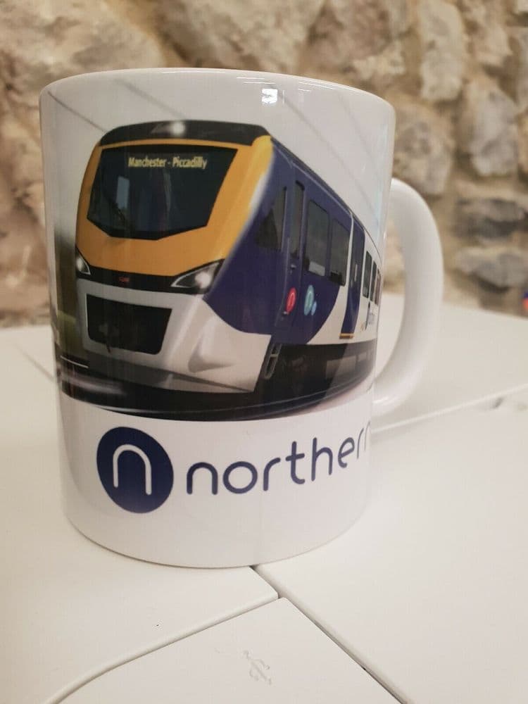 Northern Rail class 195 new livery cup mug train Network British Rail ...