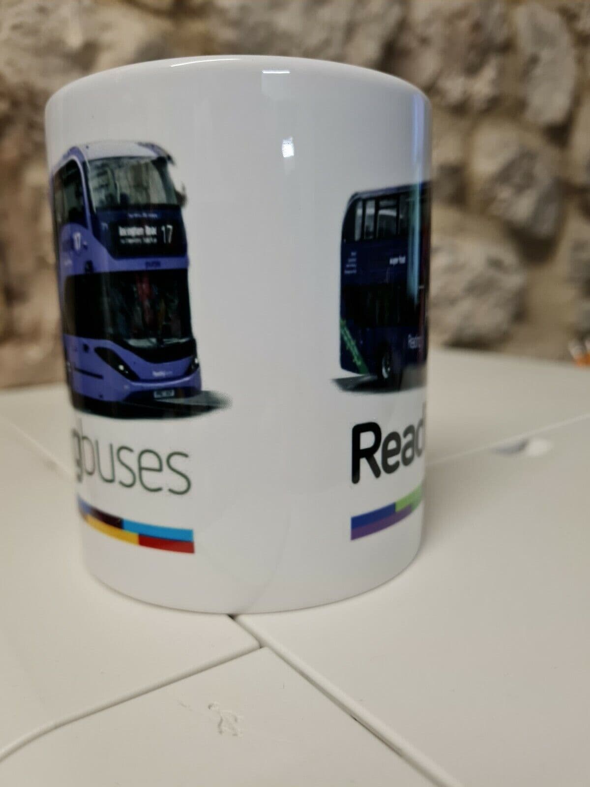 Reading Buses new logo and livery bus mug cup buses transport