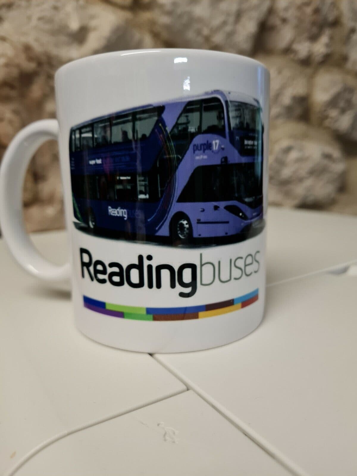 Reading Buses new logo and livery bus mug cup buses transport