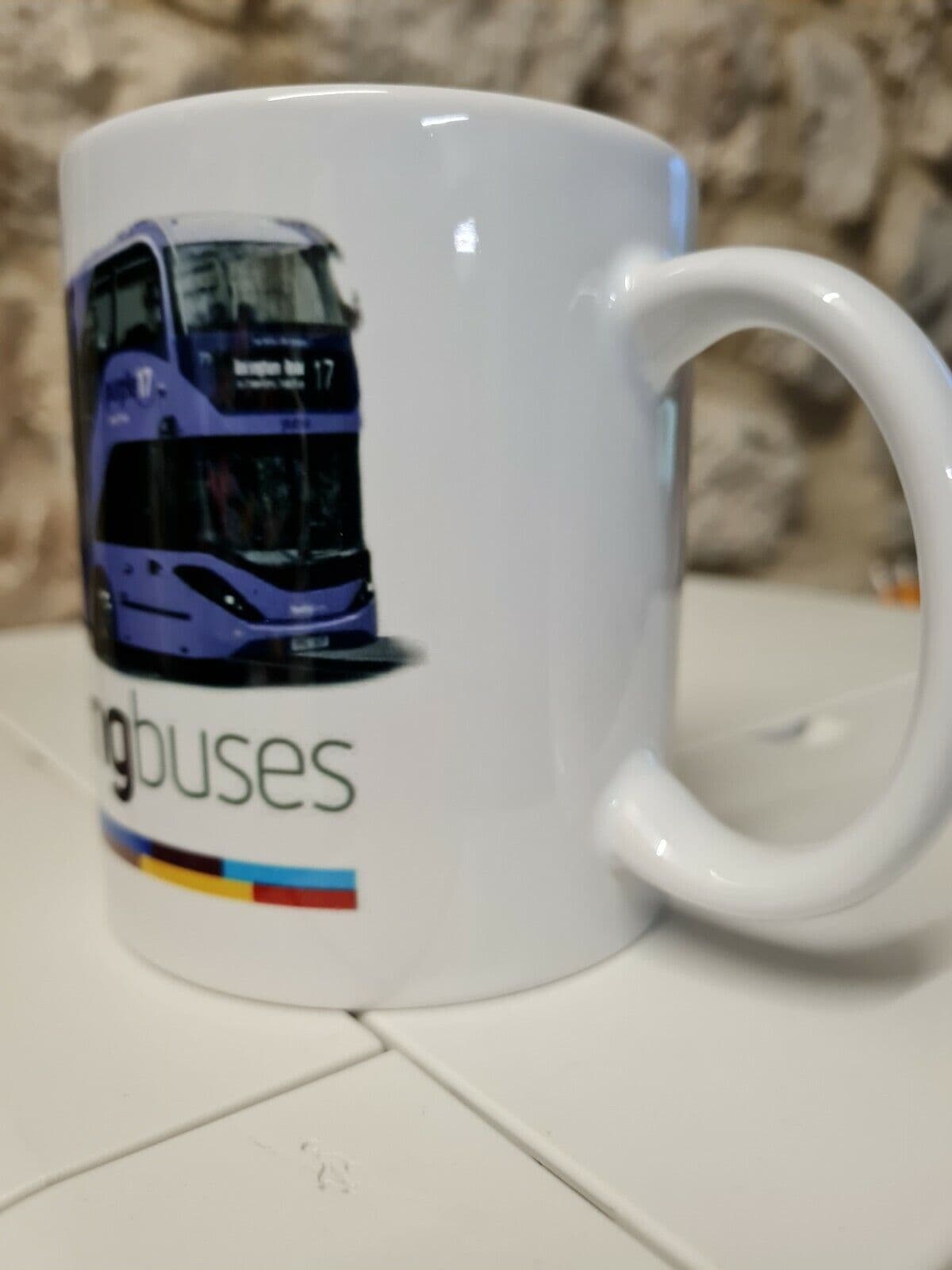 Reading Buses new logo and livery bus mug cup buses transport