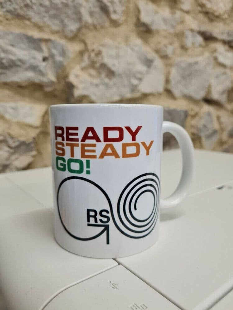 Ready Steady Go inspired 1960 s logo Cup Mug Pop Music TV show sixties