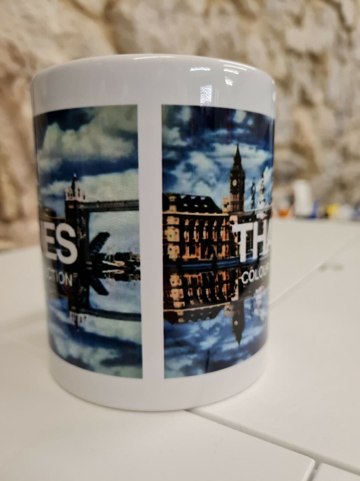 Thames Television 1980s TV Cup Mug ITV Tower Bridge Ident London