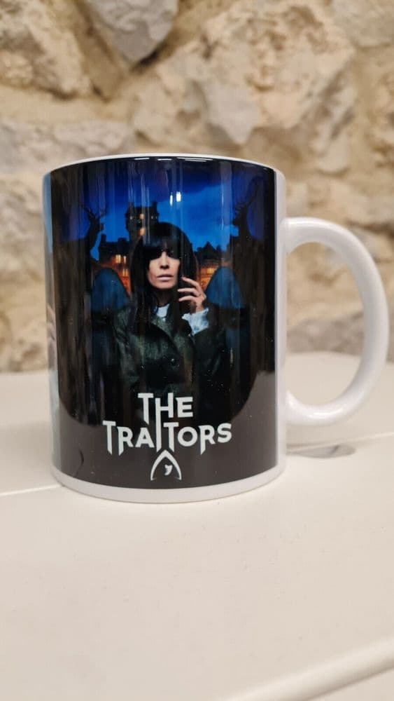 The Traitors UK TV advertising mug cup Claudia Winkleman Faithfuls ...