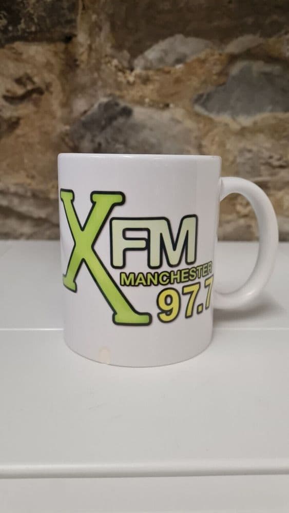 XFM Manchester 97 7FM repro mug cup FM 1990s 2000s Tony Wilson