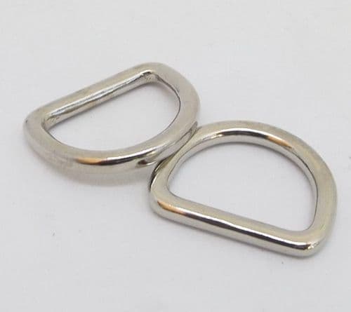 20mm Nickel Plated D Ring