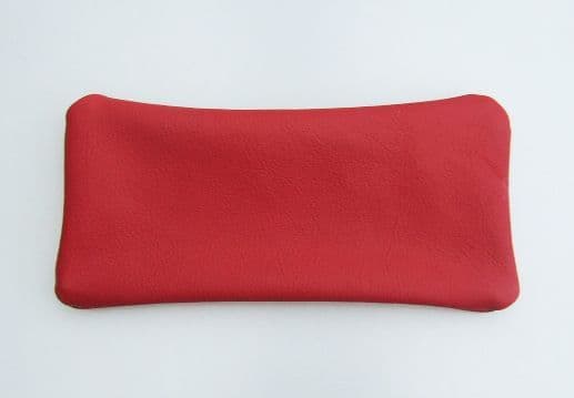 Real leather pencil case - Red