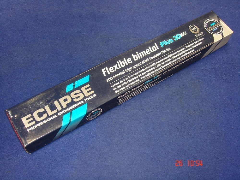 100 x Eclipse Plus 30 Flexible Bi-Metal Hacksaw Blades 12" 24 Tpi 24t ...