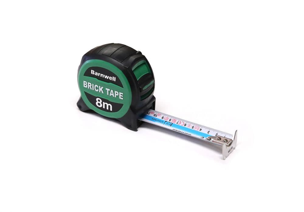 Barnwell 8m Brick Block Courses Counting Metric Tape Measure Builders Gauge