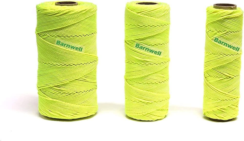 Barnwell Braided Nylon String Line - Fluorescent Yellow 250ft - 1000ft