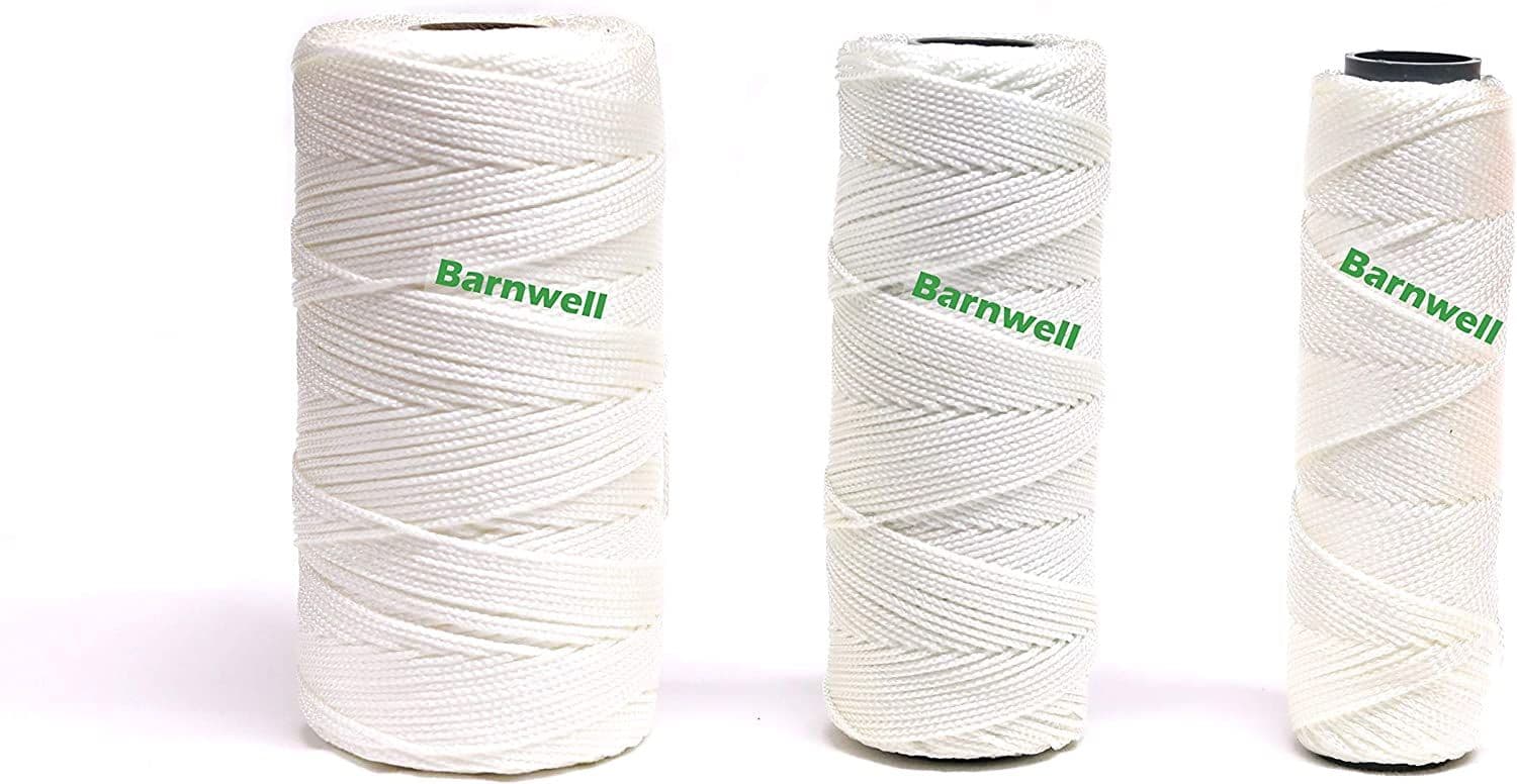 Barnwell Braided Nylon String Line - White 250ft - 1000ft