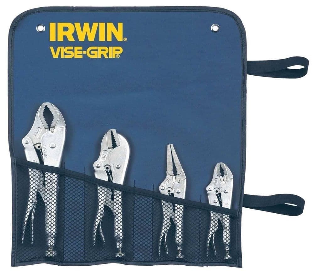 Irwin Vise Grip Mole Grip Locking Plier Set in Tool Roll Wallet ...