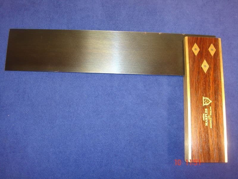 Joseph Marples Rosewood Carpenters Try Square 230mm 9" Sheffield TRIAL T09