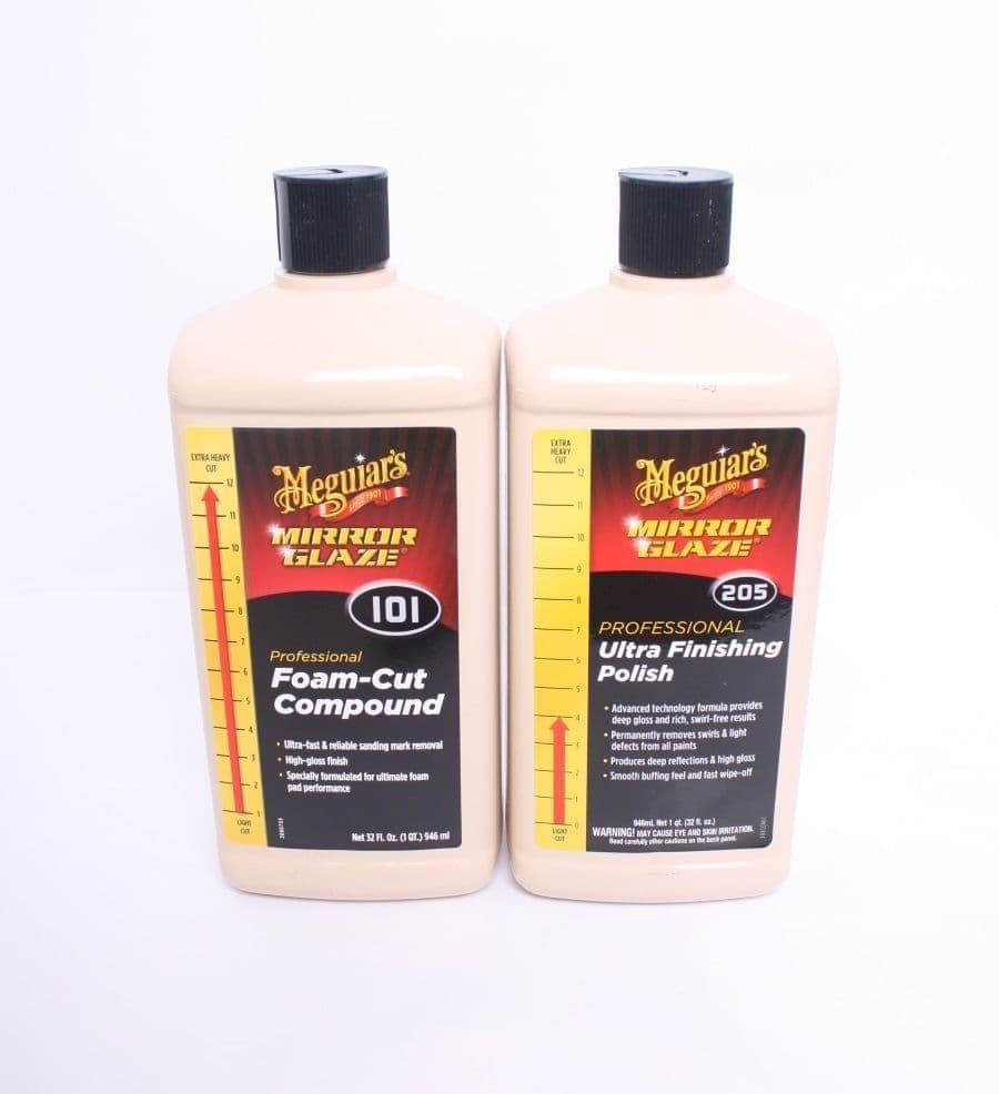 Meguiars 101 and 205 Foam-Cut and Ultra Cut Compound