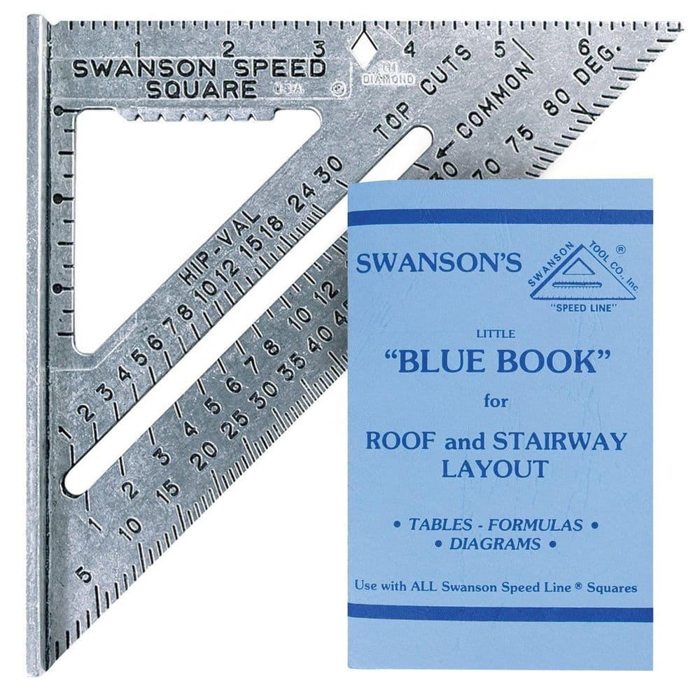 Swanson 7 Speed Roofing Rafter Square WITH Blue Book