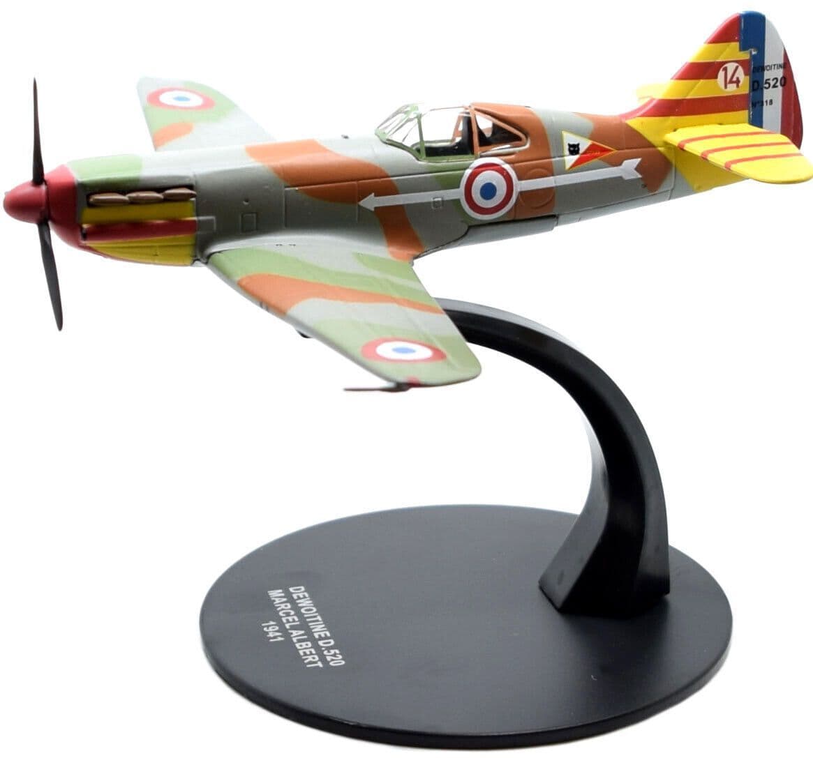 Atlas JR14 1/72 Scale Dewoitine D 520 Marcel Albert 1941 French Fighter ...