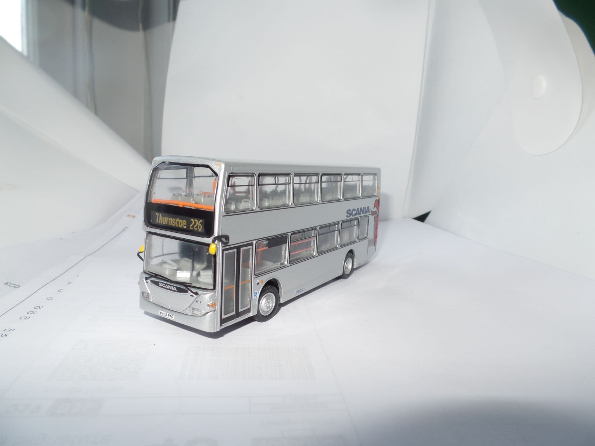 Britbus ES-01 ES01 Scania Omnidekka Bus Silver Demonstrator 226 ...