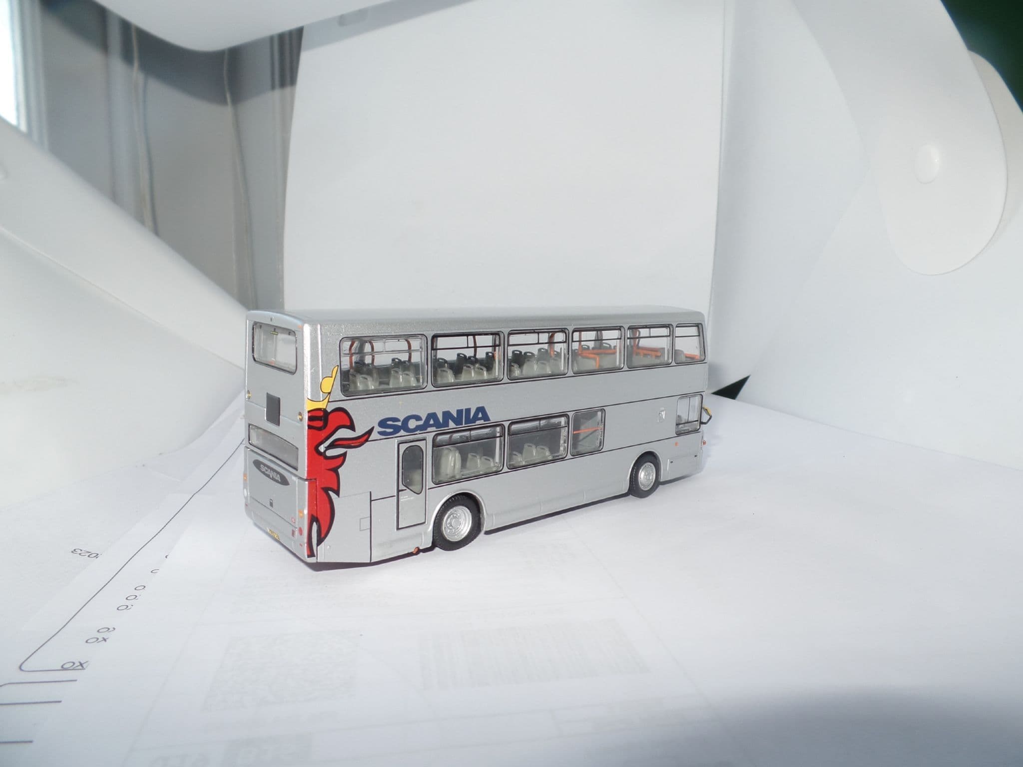 Britbus ES-01 ES01 Scania Omnidekka Bus Silver Demonstrator 226 ...