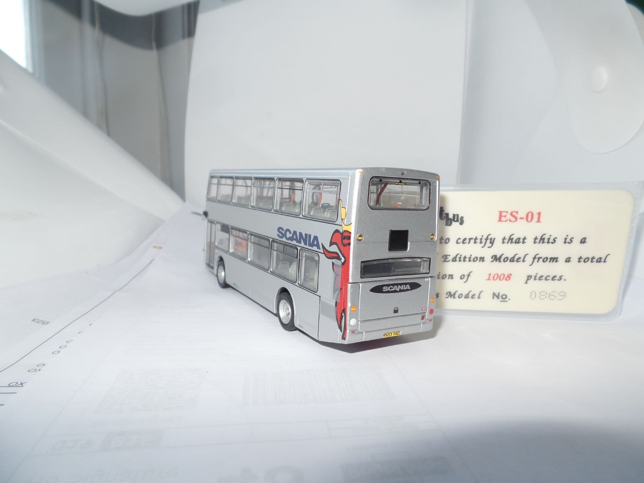 Britbus ES-01 ES01 Scania Omnidekka Bus Silver Demonstrator 226 ...