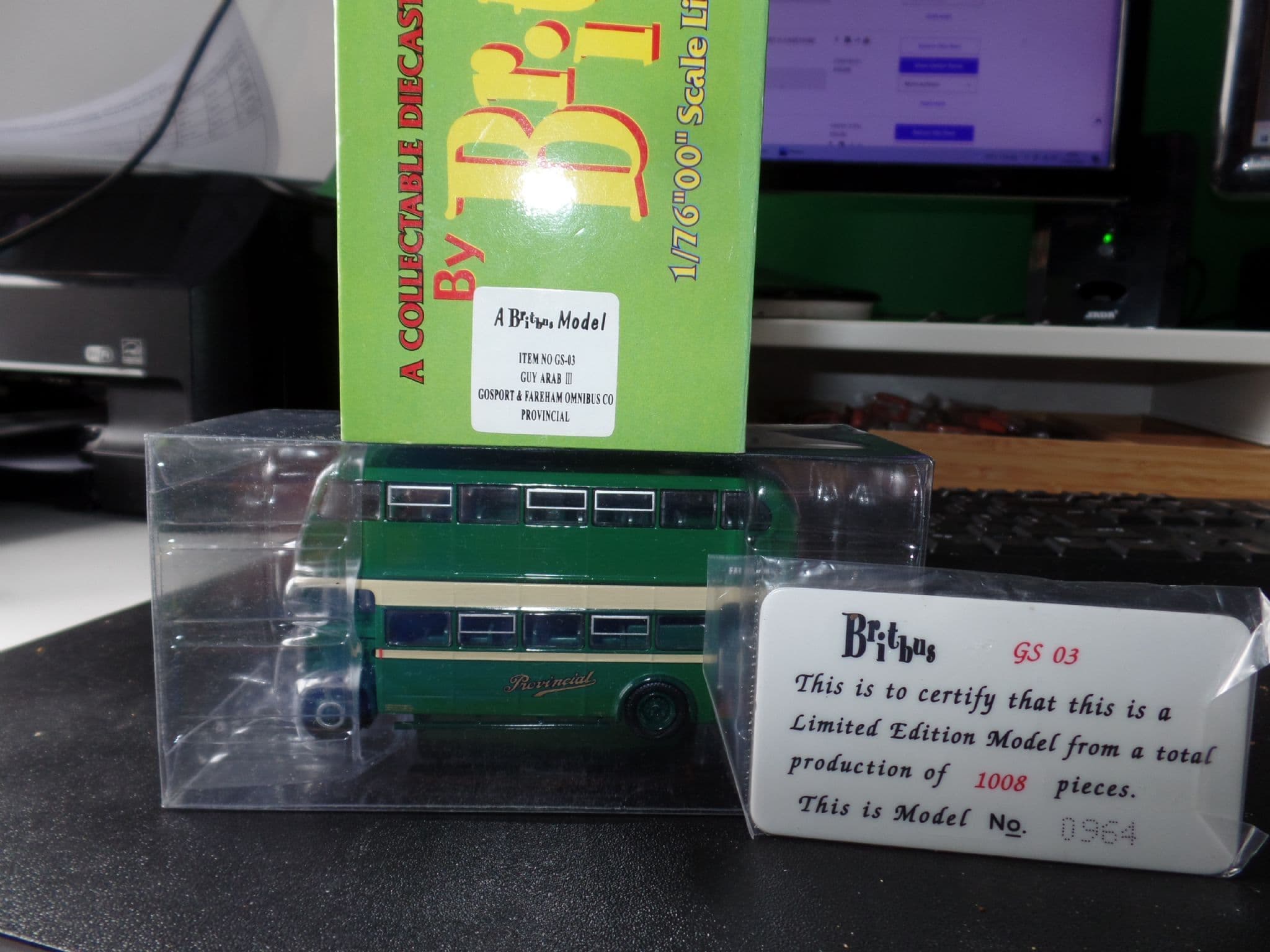 Britbus GS-03 GS03 Guy Arab III Bus Provincial Fareham MIMB