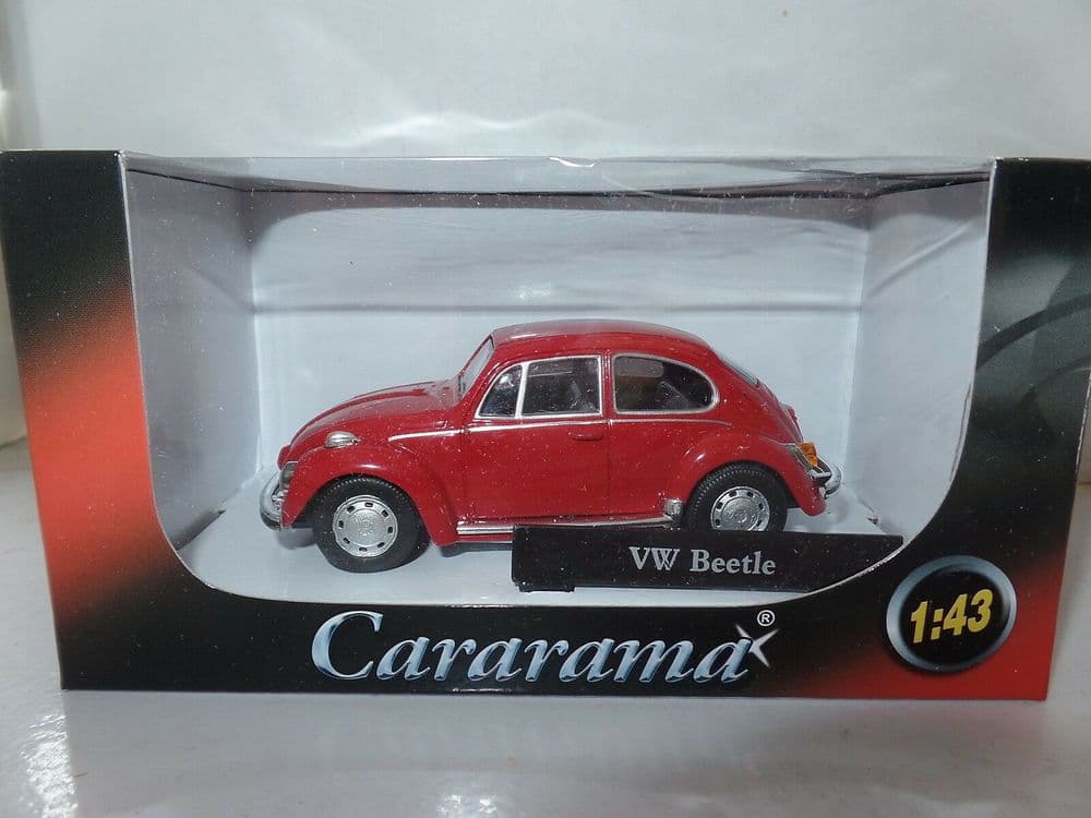 Cararama 251ND-012A 1/43 O Scale Volkswagen VW Beetle Red