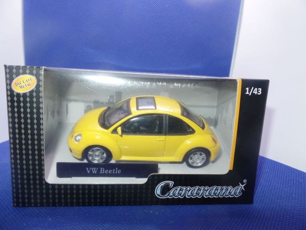Cararama 4-31380 1/43 O Scale Volkswagen VW New Beetle Yellow