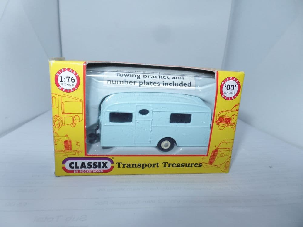 CLASSIX EM76512 1/76 OO Scale Berkeley Cavalier Caravan Pale Blue MIMB